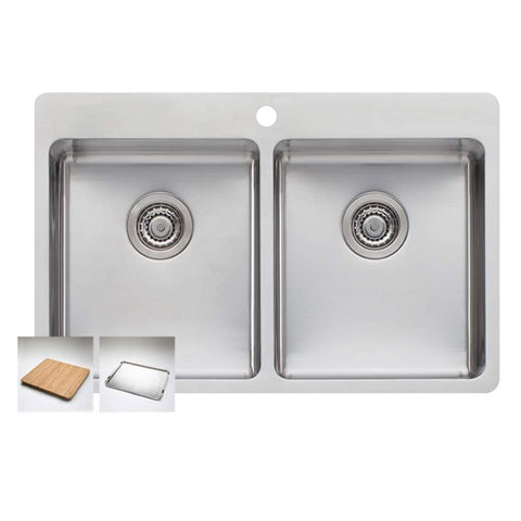 Oliveri Sonetto Double Bowl Topmount Sink